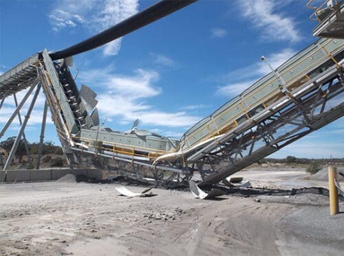 Conveyor Bridge Collapse, at a Goulburn NSW quarry - FIELD