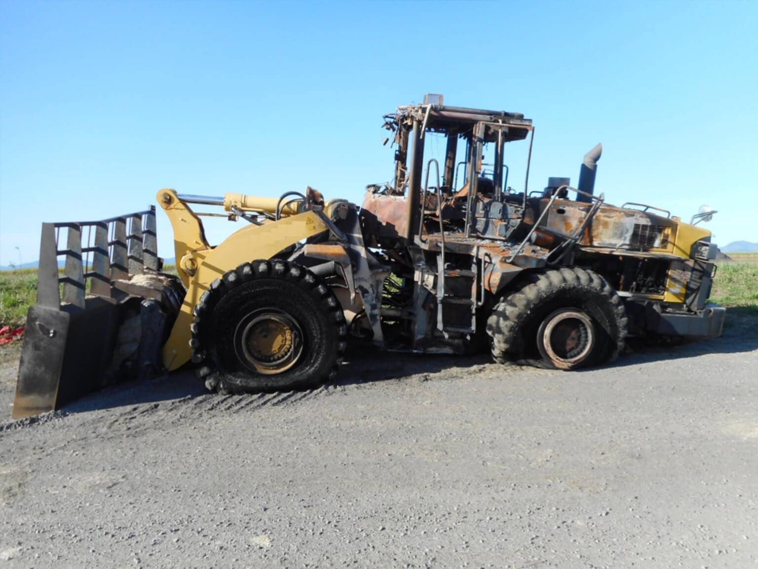 Wheeled Bagasse Loader Fire, Mackay Wheeled Bagasse Loader Fire, Mackay